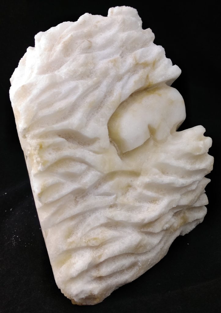 White Alabaster Beluga Whale Carving - Inuit Art - Inuvialuk Artist